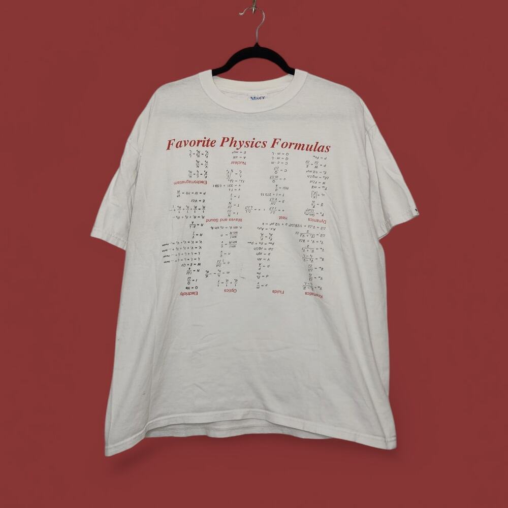 Vintage Favorite Physics Formulas Xl Math Graphic Rar… - Gem